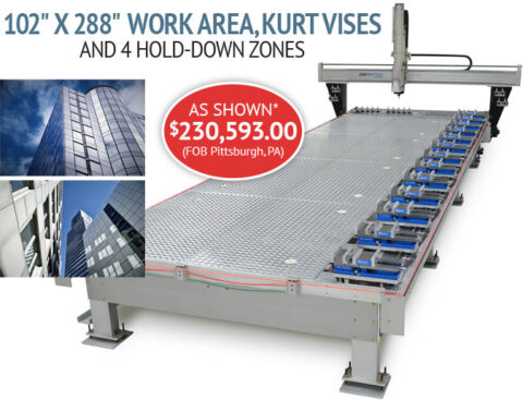 ACM/Curtain Wall CNC Machine with 13 Vises - CNT Motion